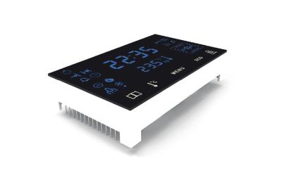 China Customized cover glass lens 0.55-4mm tempered for LCD and IR or capacitive Touch Pad Digital Timer cooking applications for sale