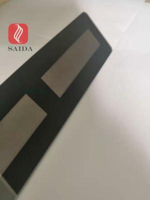 China custom rectangle shape 3mm glass with chemical strengthened semi-black color printed view area for home application for sale
