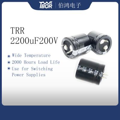 Cina Temperatura del condensatore 35x50mm di TRR 2200uF 200V UPS ampia protetta contro le esplosioni in vendita