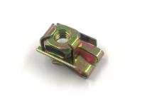 China High Strength M6 Cage Nuts Round Holes Yellow Zinc Plated for Power Distribution Boxes for sale