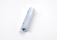 China M10 Zinc Plated Long Hexagon Coupling Nuts with Two Holes Mild Steel for sale