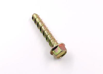 China Heavy Duty Self Tapping Concrete Screws , 10B21 Indented Hex Head Flange Screw for sale