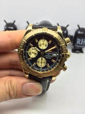 China Breitling Super Avenger Choro Automatic Men Watch Plated 18K Gold Case 7750 Movement for sale