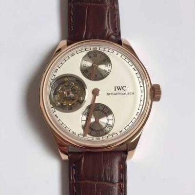 China IWC TOURBILLON Power Reserve Automatic Rose Gold IW544602 Double Su-Dial Watch for sale