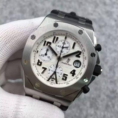 China AP ROYAL OAK OFFSHORE Chrono Second @ 12 Automatic 42mm Watch Black Leather Strap for sale