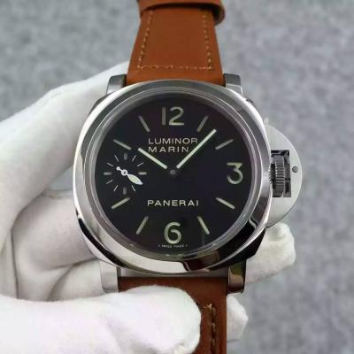 China Panerai LUMINOR PAM111 Hand Wound 6497 watch With Brown Leather Strap for sale