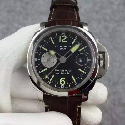 China Panerai LUMINOR PAM088 GMT Automatic Valjoux 7750 watch With Brown Leather Strap for sale