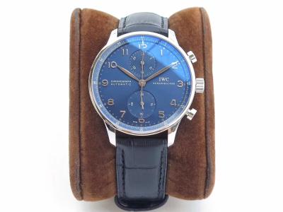 China IWC Portuguese Chrono SS/LE Blue Dial Blue Subdails ZF V2 A79350 - IWC001D for sale