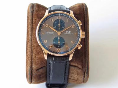China IWC Portuguese Chrono RG/LE Grey Dial Black Subdials RG Num ZF A79350 - IWC002A for sale