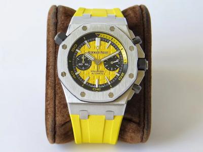 China AP Royal Oak Offshore Diver Chrono SS/RU Yellow JF A3126 - AP009C for sale
