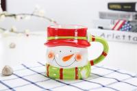 China Hand Painted Three Dimensional 301CC Christmas Ceramic Mugs for sale