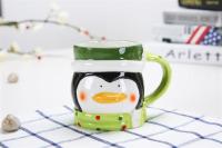 China Hand Painted Three Dimensional 301CC Christmas Ceramic Mugs for sale
