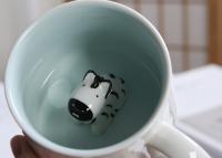 China Dolomite Round 3D Bear Personalised Ceramic Mugs for sale