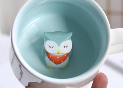 China Canecas de café cerâmicas feitas sob encomenda animais criativas da cabeça 3D à venda