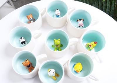 China tazas llanas de una sola capa de la porcelana 3D del 13.5x8.5x8cm en venta