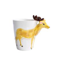 China 450ml Three Dimensional Hand Painted Ceramic Coffee Mugs for sale