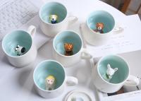 China Creative Animal Head Single Layer 3D Ceramic Mugs for sale