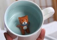 China Creative Animal Head Single Layer 3D Ceramic Mugs for sale