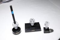 China Tap Flash Stamp, Crystal Handle Flash Stamper With Pen Insert Function for sale