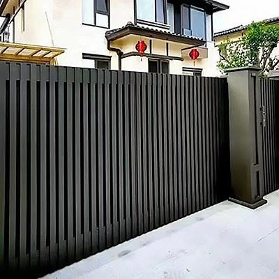 China 0.30mm--Customized Cutting Villa Balcony Boundary Handrail Balusters U Channel Aluminum Railing System for sale