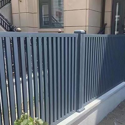 China 0.30mm--Customized Cutting Villa Balcony Boundary Handrail Balusters U Channel Aluminum Railing System for sale