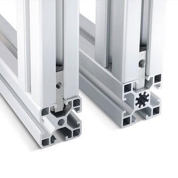 China 6063 Silver Black Color T Slot Aluminum Profiles for DIY Length 0.5-6.0M Grade 6000 Series for sale