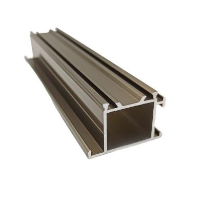China 6063-T5 Champagne Bronze Anodized Aluminium Profiles for Sliding Windows and Doors Frame for sale