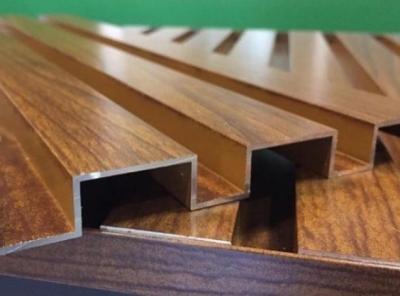 China Aluminum Slats with Wood Effect Paint Perfect Combination of Strength and Style for sale