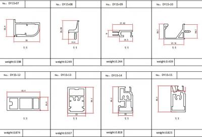 China Sliding Window Aluminum Profile for Shengxin 6063 T5 in White Silver Champagne Black for sale