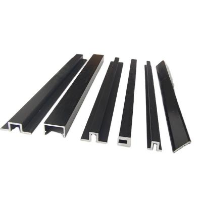 China Perfil de aluminio decorativo para apartamentos modernos Oro y negro 0.8mm-2.0mm de espesor en venta