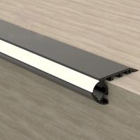 China Push and Pull PVC Custom Modern Flooring Baseboard Lighting Profile with LED Light for sale