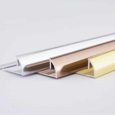 China Round Shape Tile Corner Trim Aluminium with Customized Color and Precision Cutting for sale