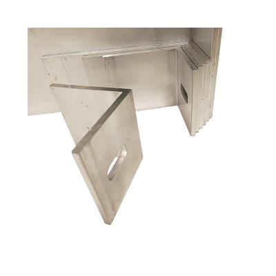 China EN-AW6063 Grade Angle Aluminium Customized for Single and Double Fixing Brackets for sale
