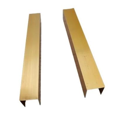 中国 6063/6061/6005/6060 T5/T6 浴室の装飾のためのゴールドアノイドアルミニウムプロファイル 販売のため