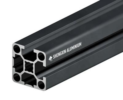 China Tolerance ±1% Wood Grain Custom Black T Slot Aluminium Extrusion 2080 Aluminum Profile for sale