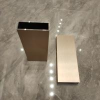 China Titanium Anodizing Brushed Rectangular Tubes Modern Design Aluminium Alloy Profile for sale