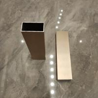 China Titanium Anodizing Brushed Rectangular Tubes Modern Design Aluminium Alloy Profile for sale