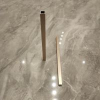 China Titanium Anodizing Brushed Rectangular Tubes Modern Design Aluminium Alloy Profile for sale
