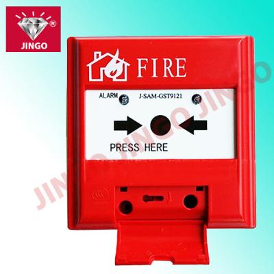 China Addressable fire detection alarm 24V systems manual call point,reset break glass for sale