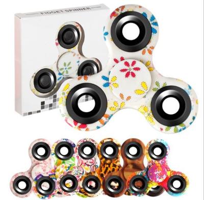 China EDC New Painting design Triangular aggravated fidget spinner, decompression fidget spinner toys factory price for sale