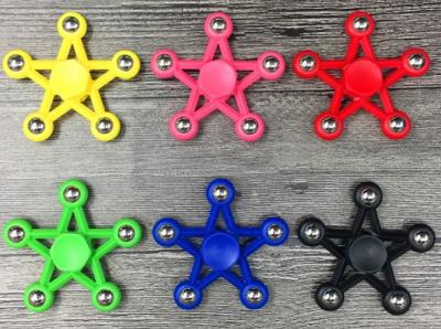 China EDC New Five-pointed star ABS colors hand spinner, decompression fidget spinner toys factory price for sale