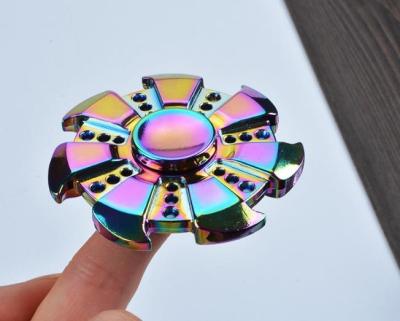 China EDC New Colorful Fire wheel fidget hand spinner, decompression fidget spinner toys factory price for sale