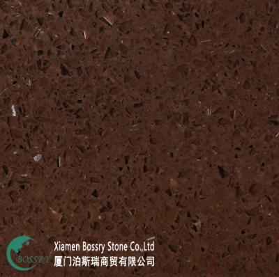China China distributor Polished Glass Brown quartz kitchen for sale