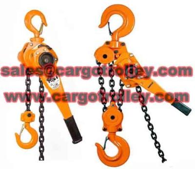 China Lever chain hoist manual instruction and classify for sale