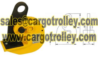China Horizontal steel plate lifting clamp price list for sale