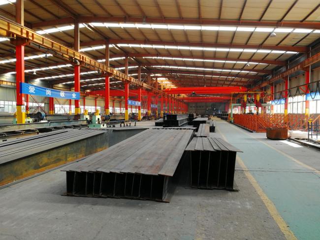 Steel structure fabrication production line with advanced machinery