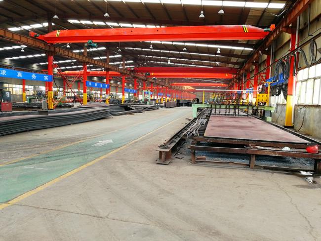 Completed industrial steel structure workshop