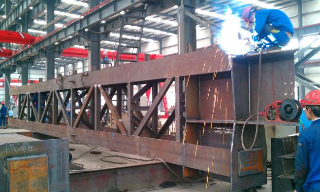 Steel structure warehouse beam and column details