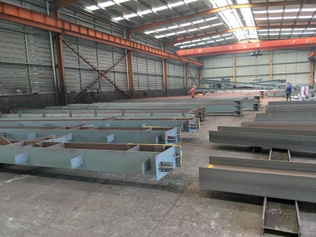 Completed steel structure warehouse installation