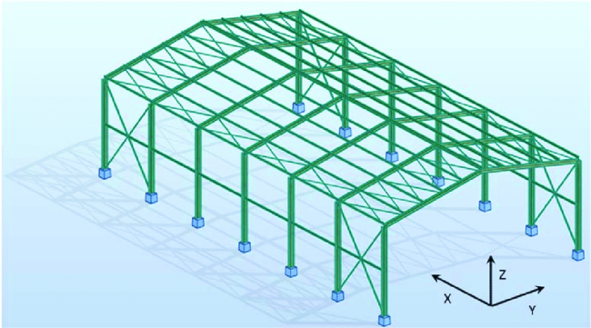 Large span prefab steel structure auto repair factory